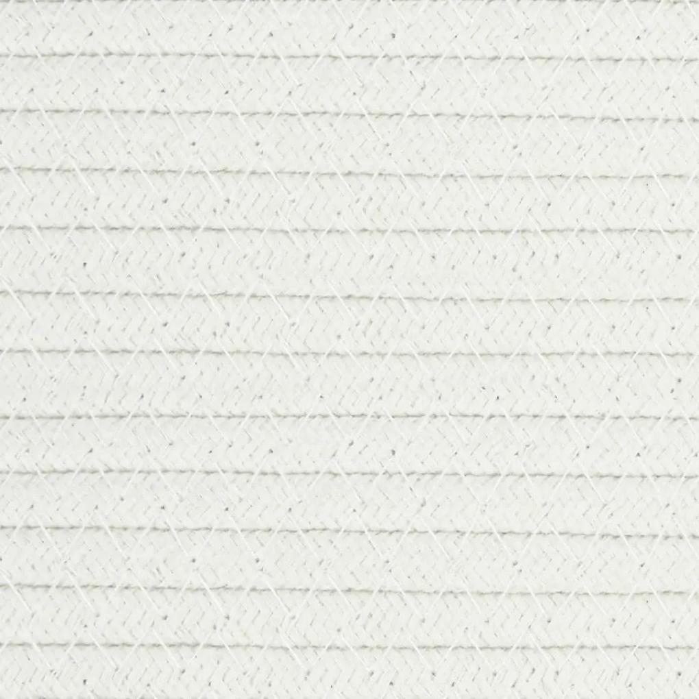 vidaXL Úložný koš a bílý Ø 51 x 33 cm bavlna [358491] Barva: Hnědá