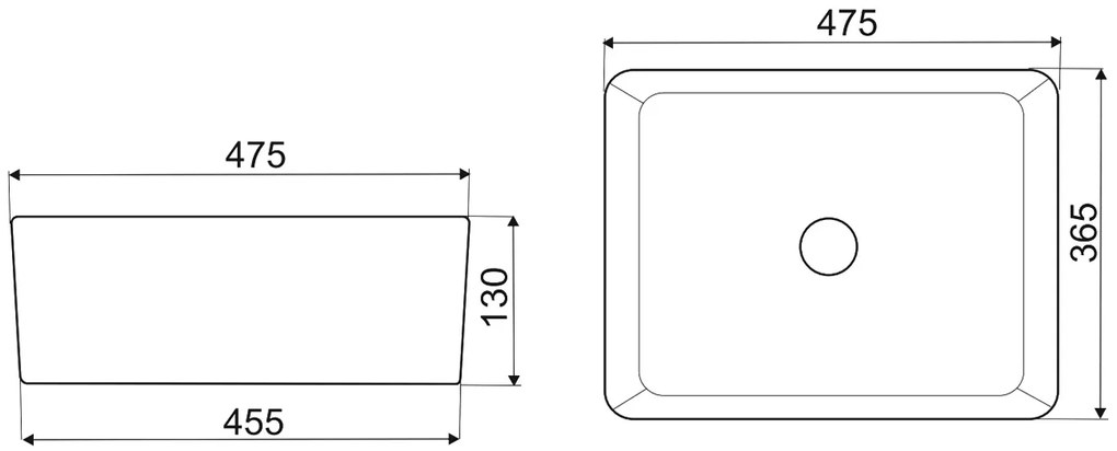 Novoterm Keramické umyvadlo na desku NV-KR-182 mramor