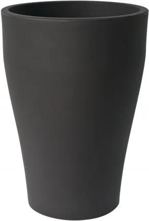 PLUST - Designový černý květináč TULUM, různé velikosti