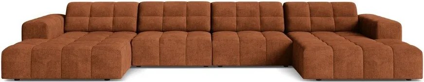 Žinylková rohová pohovka v terakotové barvě (do "U") Chicago – Cosmopolitan Design