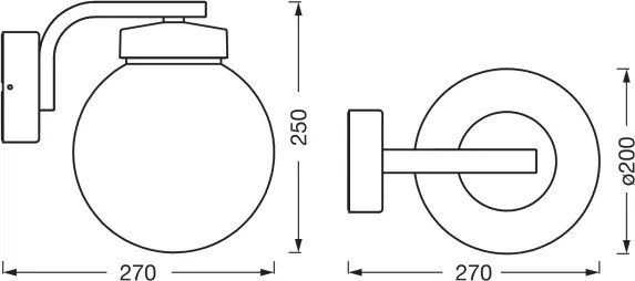 Osram - Venkovní nástěnná lampa ENDURA CLASSIC 1xE27/40W/230V IP54 antracit