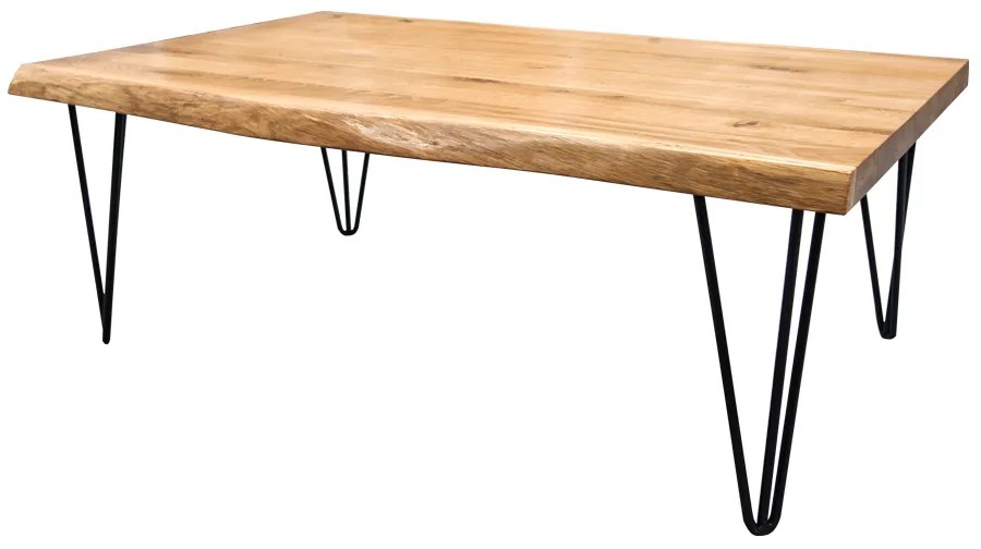 Moderní stoly Konferenční stolek HARPIN masiv dub/ocel