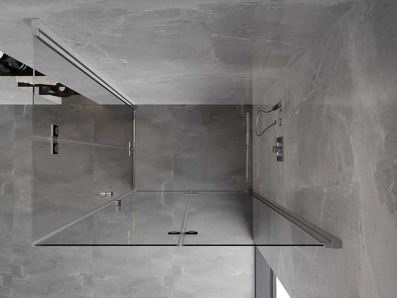 Mexen Mist-F Duo, skládací sprchový kout 85 x 95 cm, čiré sklo, chromový profil, 8A6-085L-095P-01-00
