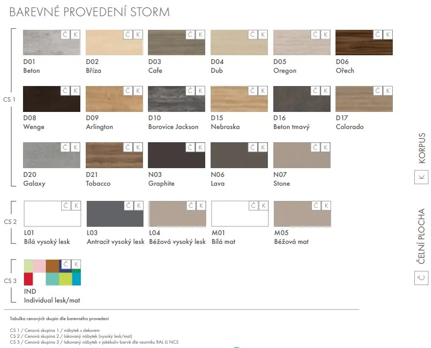 DŘEVOJAS koupelnová skříňka STORM SYO 60 Barevné provedení: D21 Tobacco
