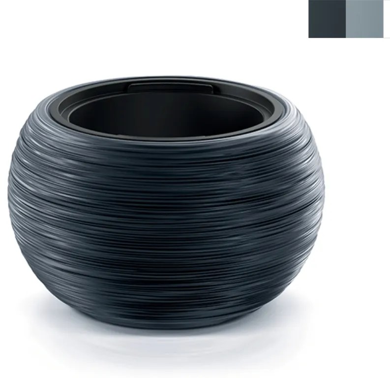 PROSPERPLAST Květináč - FURU BOWL Průměr: 37,8 cm, Barva: světle šedá