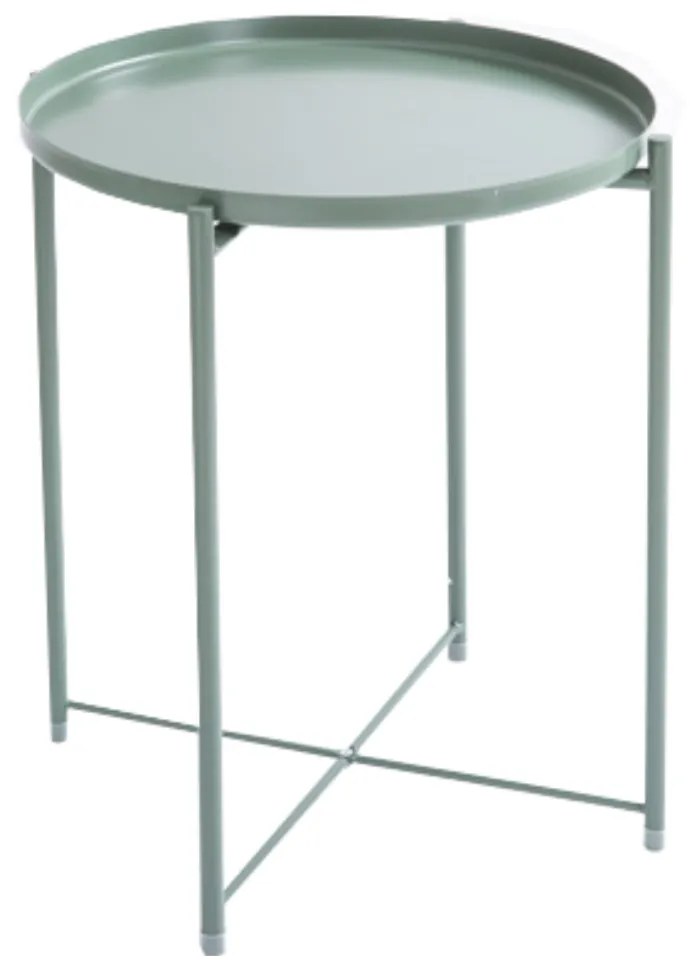 Příruční stolek s odnímatelnou tácem, zelená, TRIDER