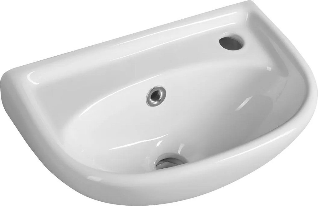 Aqualine Aqualine, Keramické umyvadlo 40x25 cm, bílá, 4000