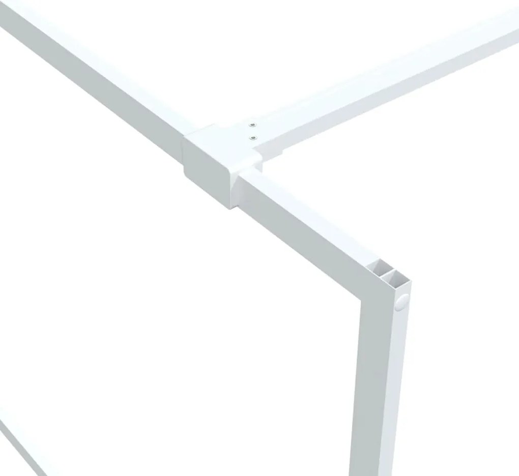 Sprchová zástěna walk-in bílá 115 x 195 cm čiré ESG sklo 152143
