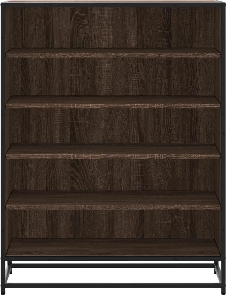 Botník hnědý dub 75 x 38 x 97,5 cm kompozitní dřevo a kov 3300874