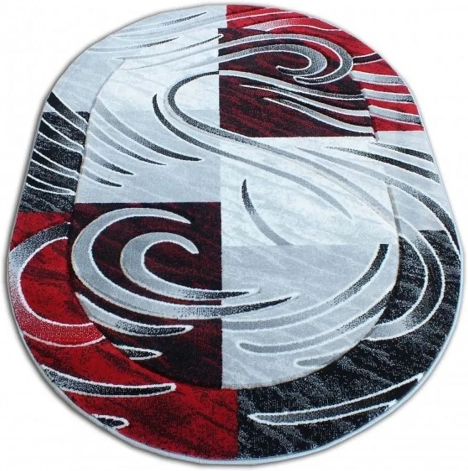 Kusový koberec Kolet červený ovál, Velikosti 160x220cm