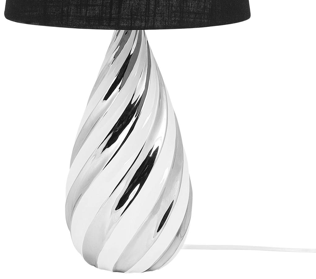 Stolní lampa černá/stříbrná 65 cm VISELA Beliani