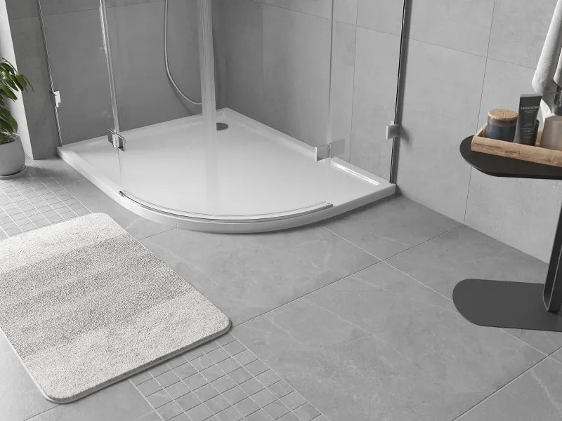 Mexen Flow, asymetrická čtvrtkruhová sprchová vanička slim, levá 100 x 90 cm, bílá lesklá, 46Q109010L