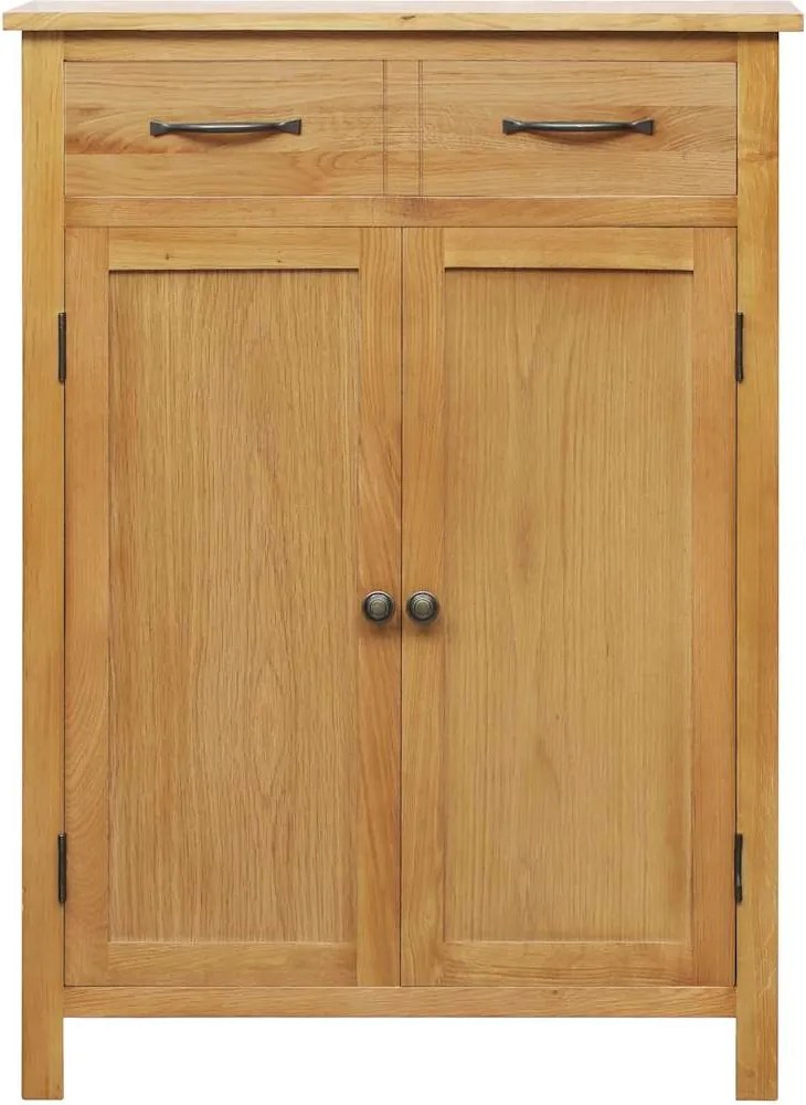 Botník 76 x 37 x 105 cm masivní dubové dřevo 247460