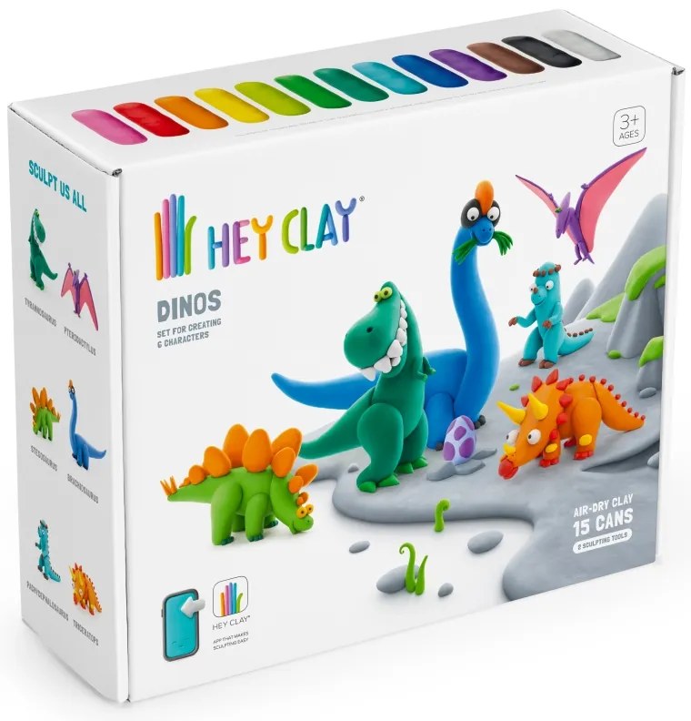 HEY CLAY Kreativní sada - Dinosauři