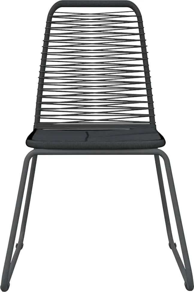 5dílný zahradní jídelní set černý 3099090