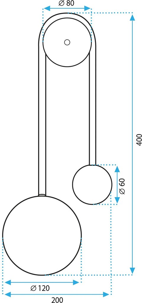 Toolight Toolight, LED nástěnné svítidlo 50cm 5W 4000K 500lm APP1474-CW, zlatá lesklá-černá matná, OSW-03604