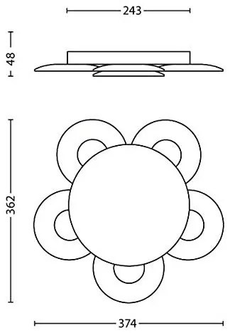 Philips 40970/48/16 - LED Stmívatelné stropní svítidlo VAGA LED/15W/230V