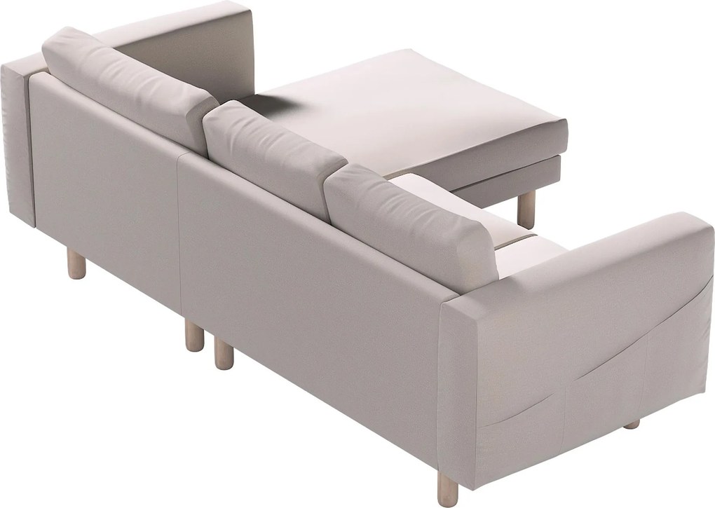 Potah na pohovku IKEA Norsborg 3-místná se šezlongem barva béžová látka sametová