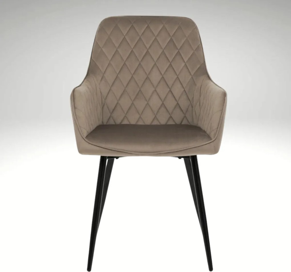Vikio Jídelní set pro 6 osob 160x90 cm dub noha U béžová židle s područkami VJS166-6CA