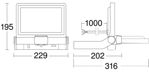 LED reflektor STEINEL XLED ONE Sensor bílá IP44 065256 19W 3000K teplá bílá