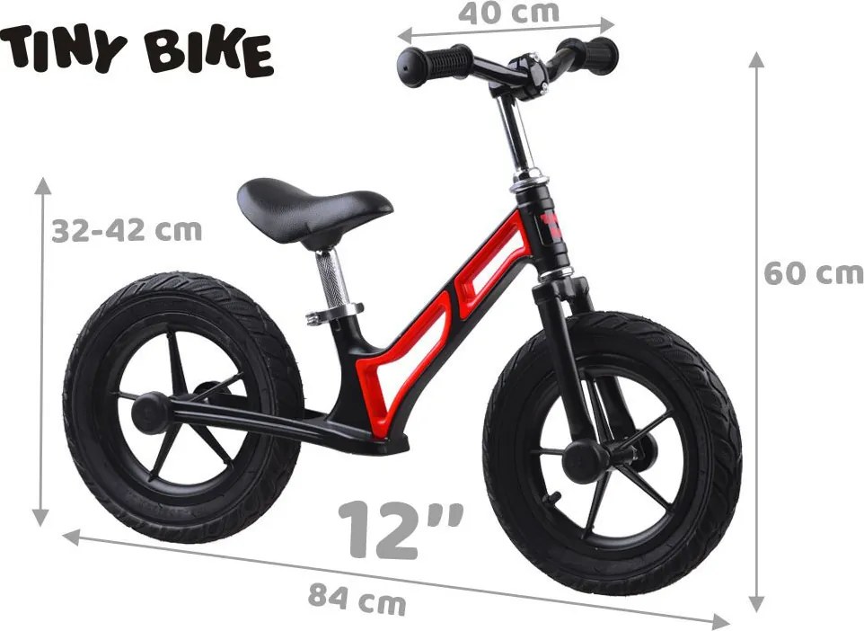 Tomido Odrážedlo Tiny Bike gumová kola 12palcová