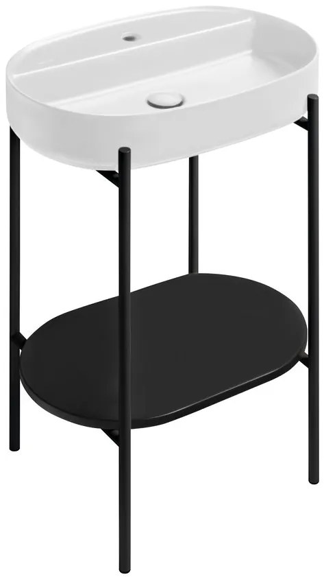 Sapho Sapho, PUNO podstavec s umyvadlem 600x860x396mm, černá