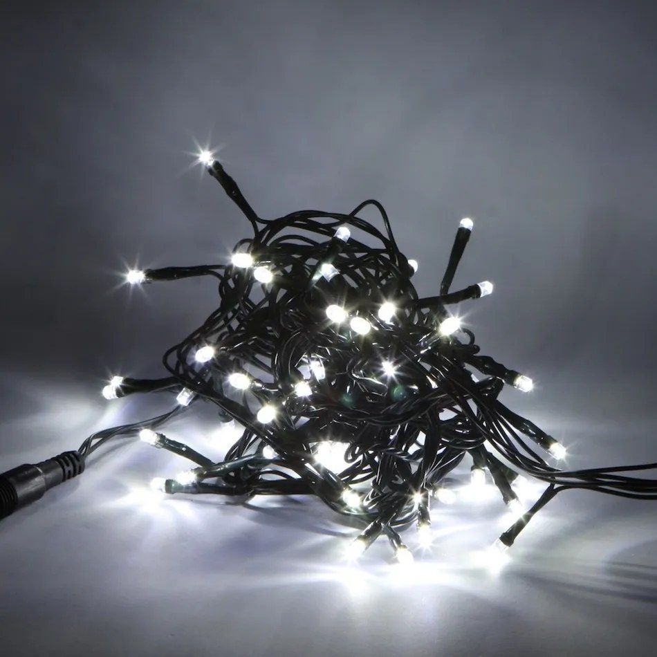 Hobby Line LED světelný řetěz, venkovní, 4 m, ledově bílá, 32 diod, tmavě zelený kabel, IP44, prodlužovací