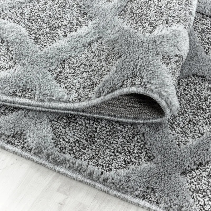 Ayyildiz, Kusový koberec Pisa 4702 Grey kruh, 120x120 (průměr) kruh, šedá, ložnice