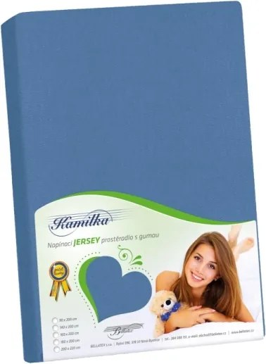 Bellatex Prostěradlo jersey  Tmavě modrá rozměr 90x200 cm