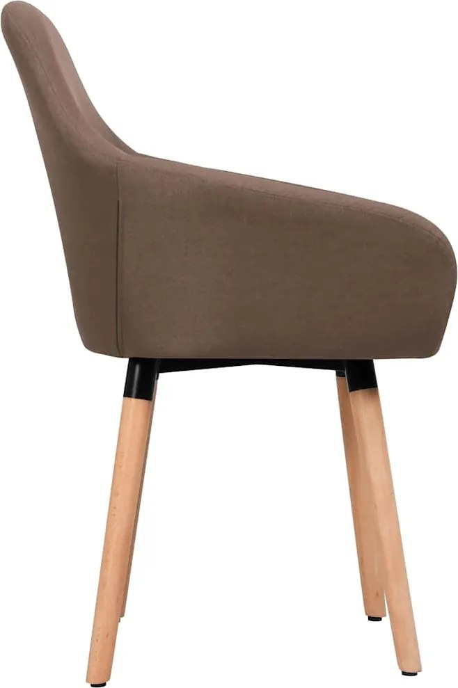 Jídelní židle 2 ks hnědé textil 283462