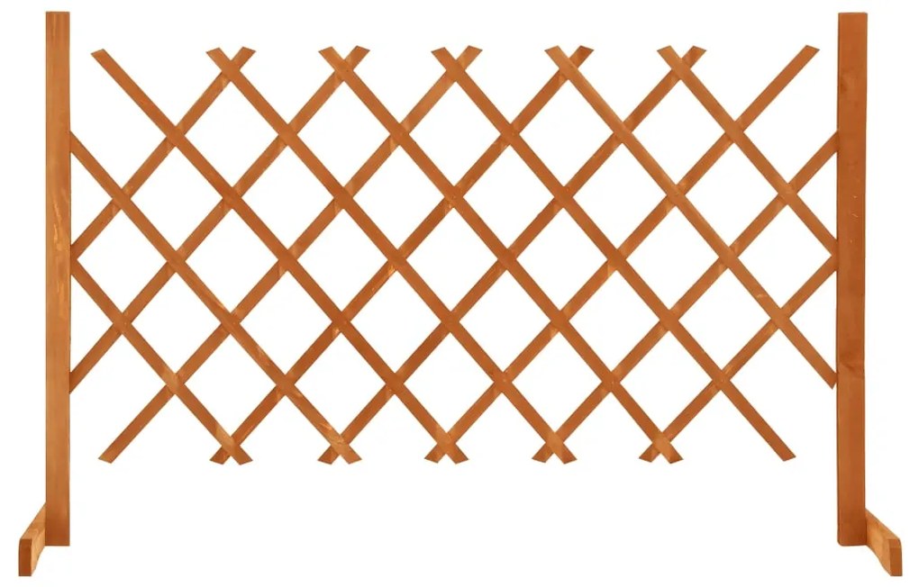 314824 vidaXL Zahradní trelážový plot oranžový 120 x 90 cm masivní jedle
