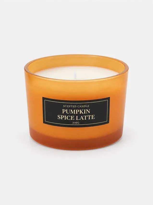 Sinsay - Vonná svíčka se třemi knoty Pumpkin Spice Latte - oranžová