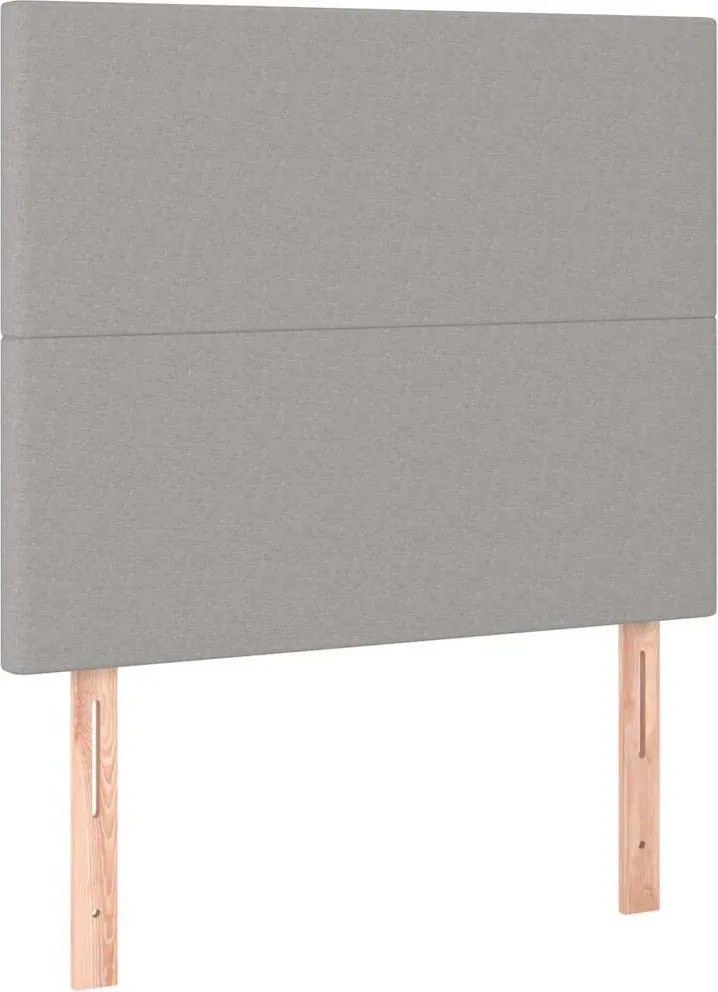 Box spring postel s matrací světle šedá 80 x 200 cm textil 3128317