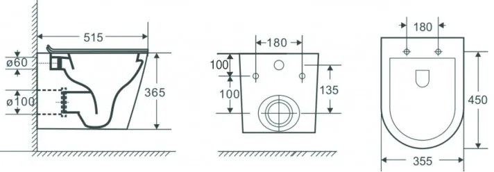 Alcaplast AM101/1120 Sádromodul komplet do sádrokartonu se závěsným WC RIMLESS Ovale Basso