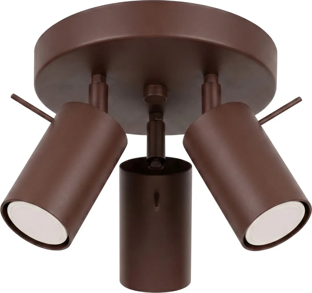 Sollux Lighting Stropní svítidlo RING 3P hnědé