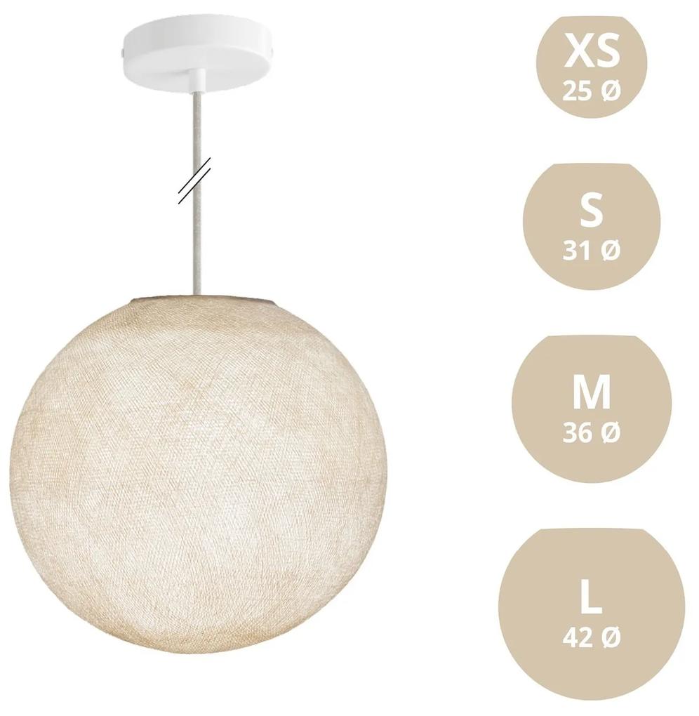 creative cables Závěsná lampa se stínidlem koule z PE vlákna, polyester Barva: Bílá, Průměr: XS - Ø 25 Cm