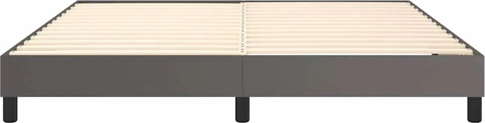 Rám postele s boxspringem šedá 160 x 200 cm umělá kůže 3120710