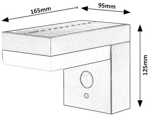 Rabalux 77009 - LED Solární svítidlo se senzorem ZREBAR LED/6W/3,7V IP44