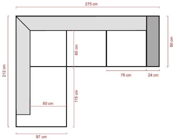 Světle hnědá rohová sedací souprava MICA Varianta sedačky: Levý roh