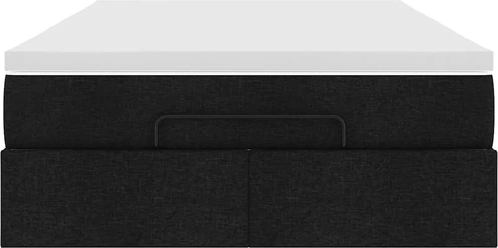 Osmanský rám postele s matrací černá 120x200cm textil 3311101