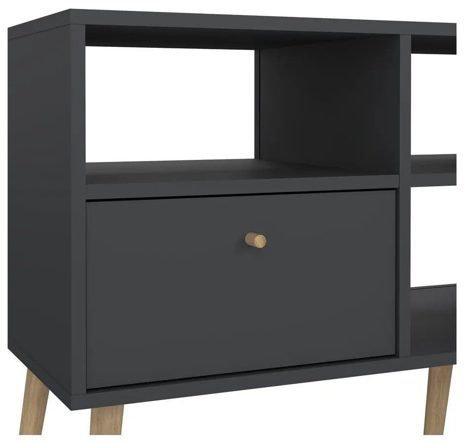 Antracitový TV stolek 117x61 cm Bodo – Tvilum