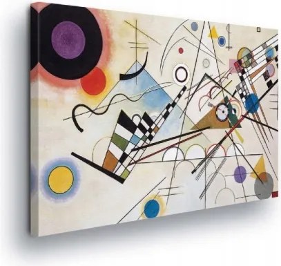 Obraz 100x75 Abstrakce geometrické postavy linie kruhy trojúhelníky Kandinsky
