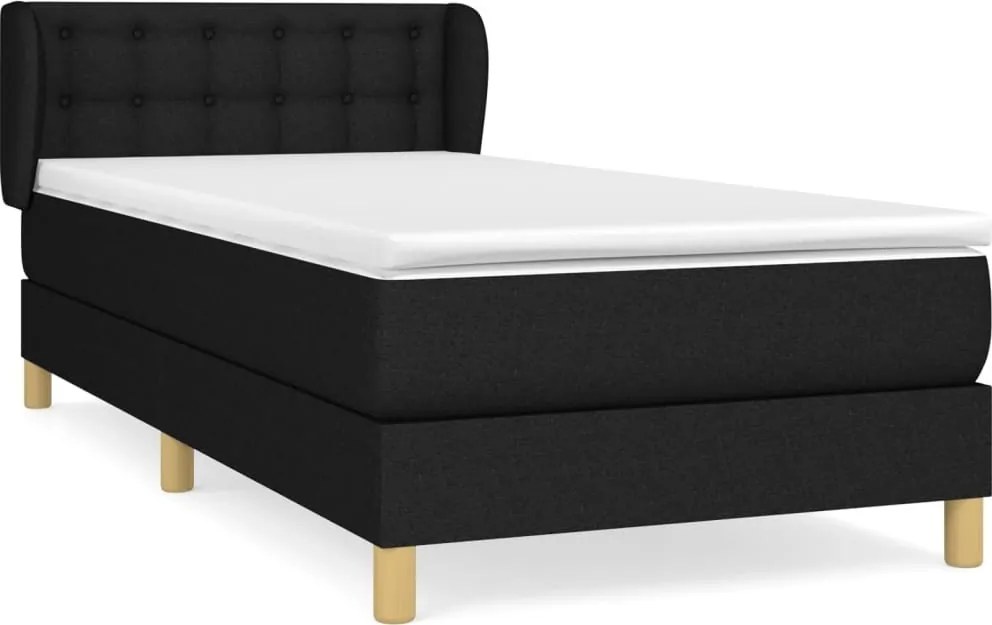 vidaXL Box spring postel s matrací 80 x 200 cm textil [3127079] Barva: tmavě hnědá