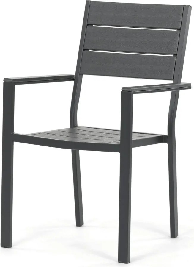 Zahradní sestava AZS-B1656 GREY, polywood, šedá (156 x 78) cm