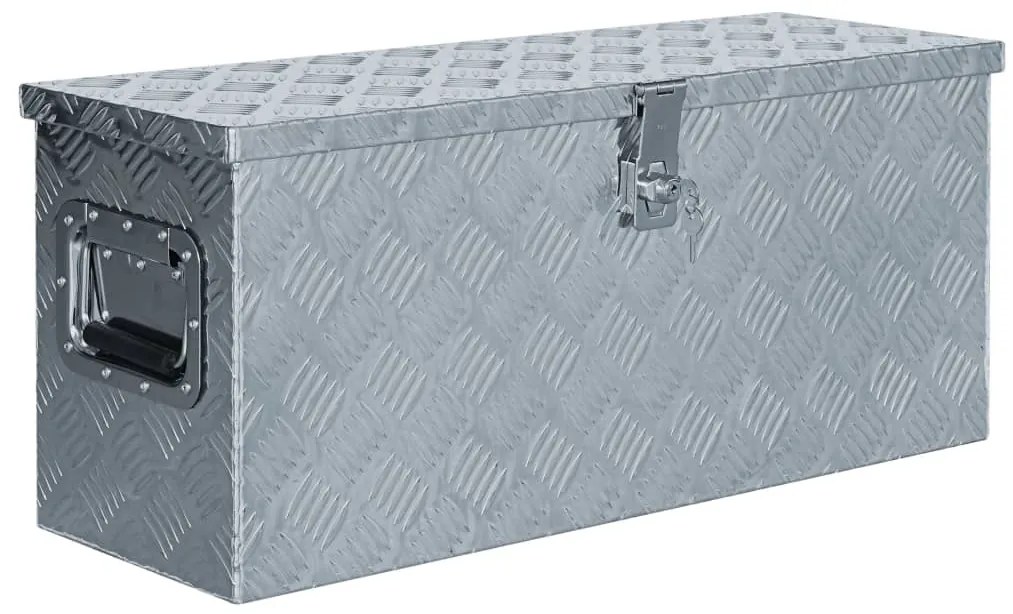 Hliníkový box 76,5 x 26,5 x 33 cm stříbrný