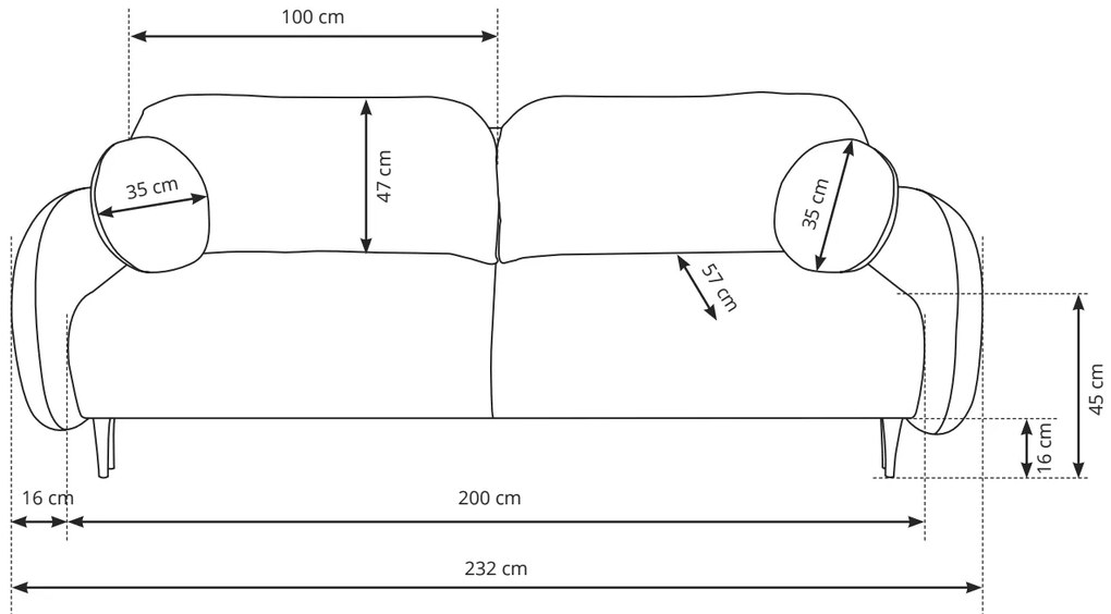 Pohovka SOFT Vyberte barvu látky: element 25