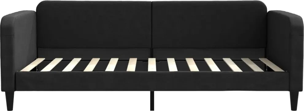Válenda s matrací černá 100 x 200 cm textil 3196805