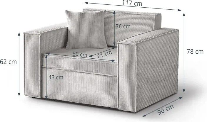 Pohovka KERA 80, kapučíno (poso 02)