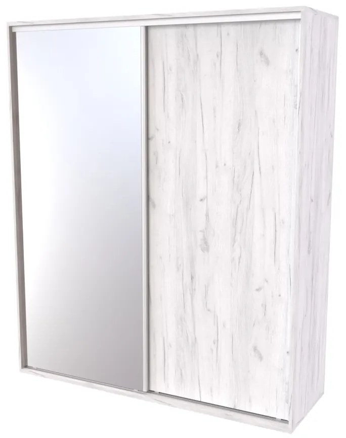 Nábytek Mikulík Skříň FLEXI 2 - 2x zrcadlo ROZMĚR: (š/v/h) 220 x 220 x 65 cm