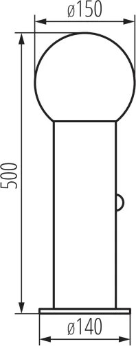 Kanlux 46084-Venkovní lampa se senzorem STONO 1xE27/15W/230V 50 cm IP65 antracit
